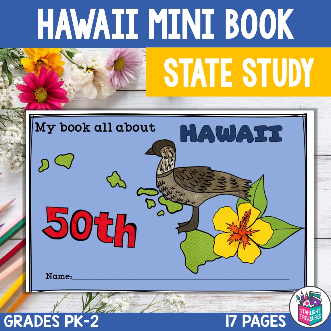 Hawaii Mini Book for Early Readers - A State Study - Etsy