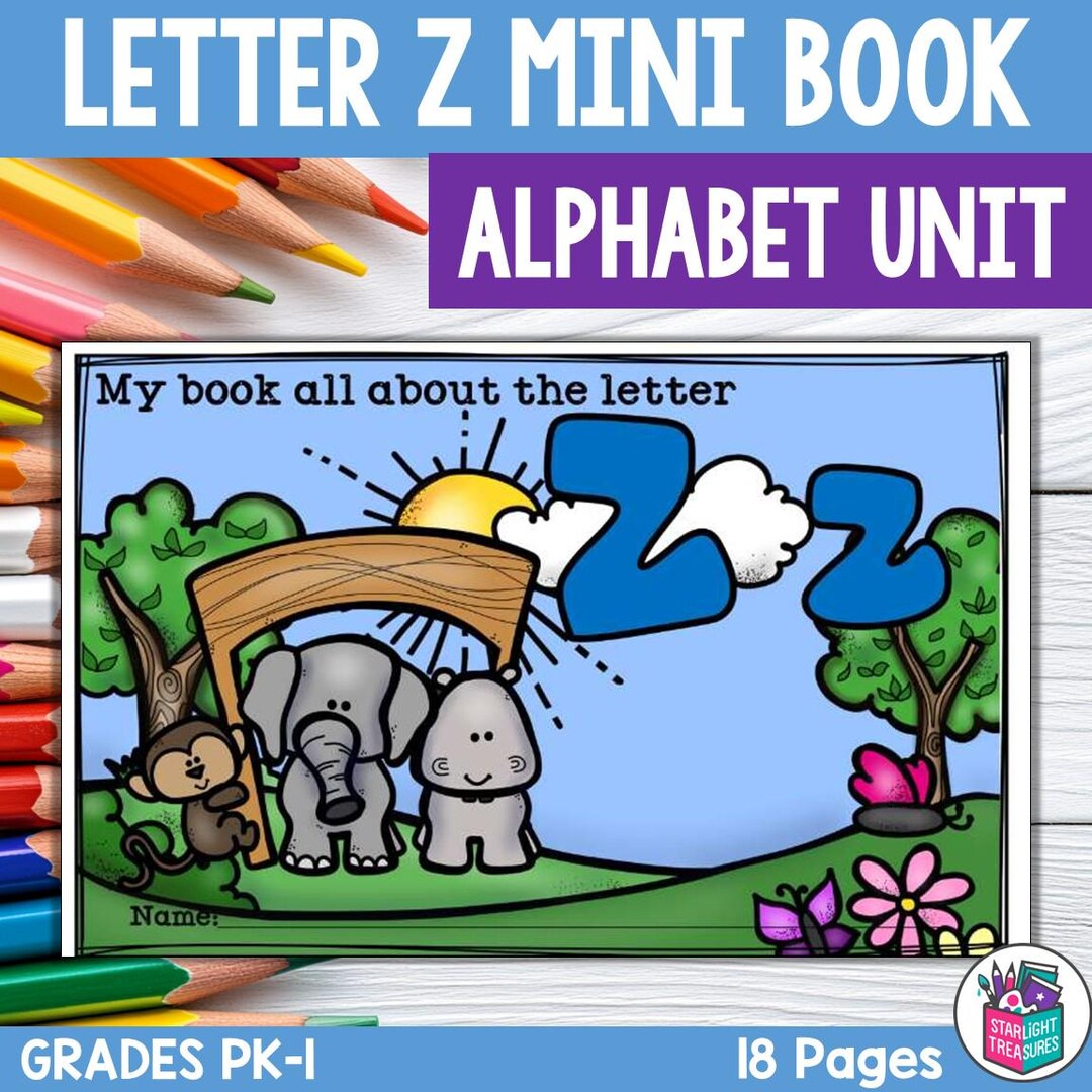 Alphabet Letter of the Week: the Letter Z Mini Book, Letter Z Mini Book ...