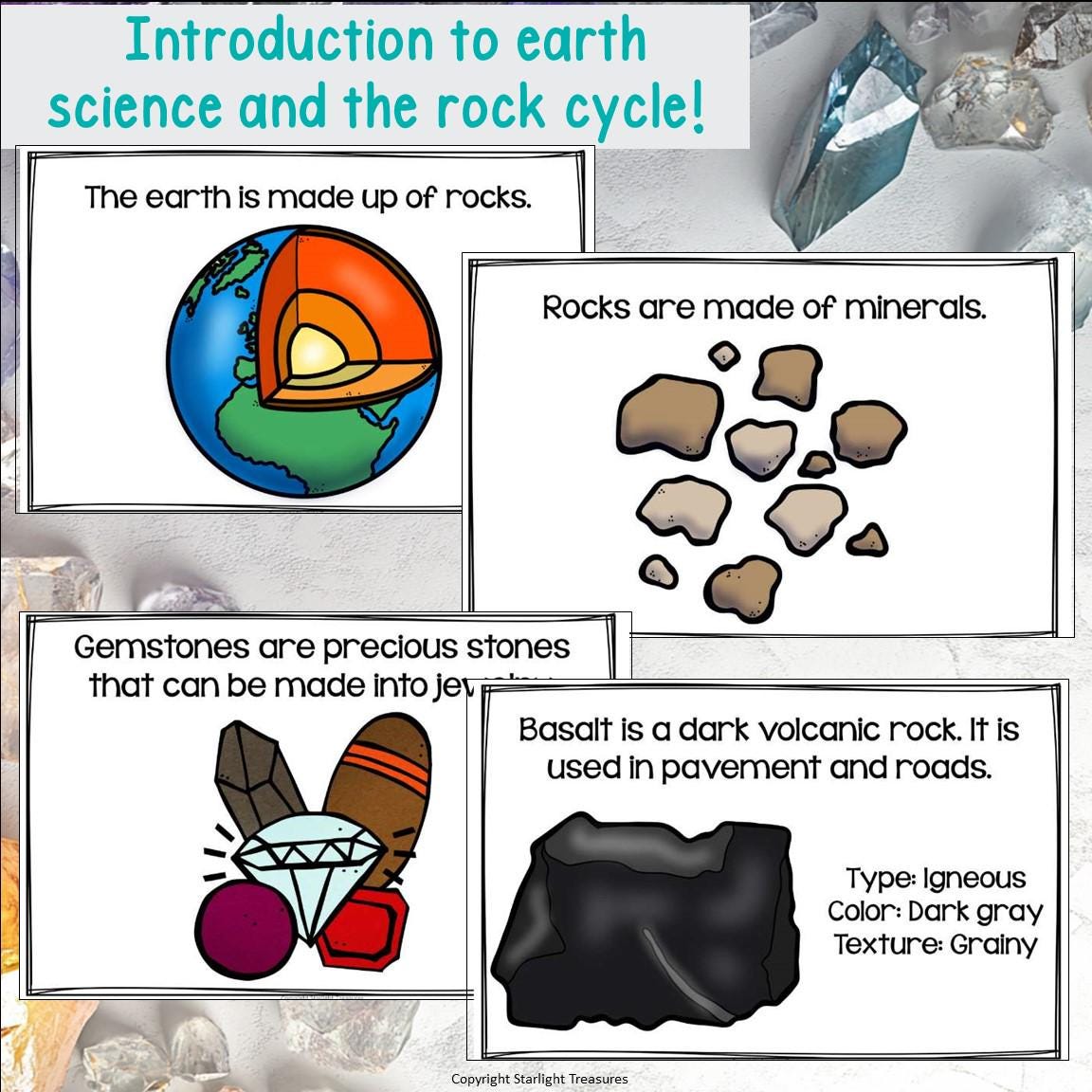Type of Rocks and Minerals Mini Book for Early Readers: Rocks, Minerals ...