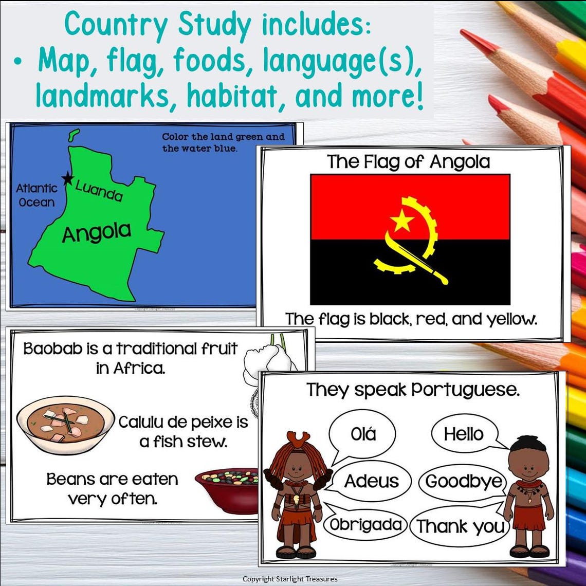 Angola Mini Book for Early Readers - A Country Study - Etsy