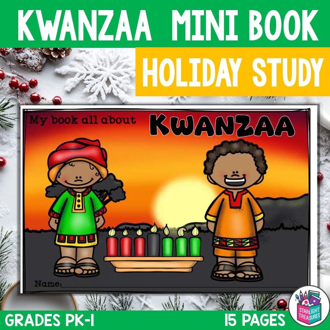 Kwanzaa Mini Book for Early Readers - Christmas Activities for Kids - Etsy