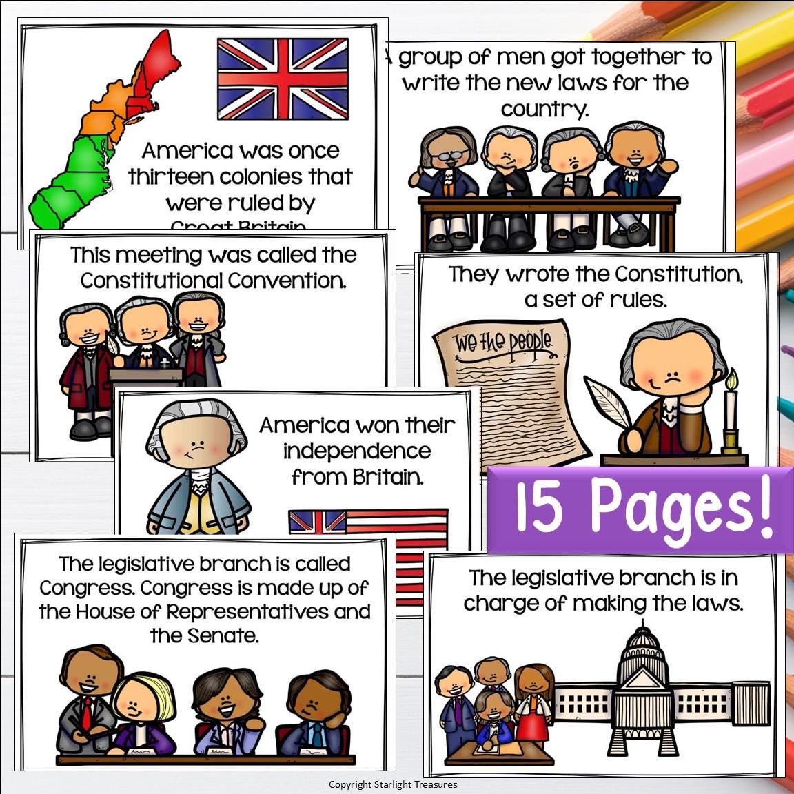 Constitution Day Mini Book: Early Reader Activity (digital Download) - Etsy