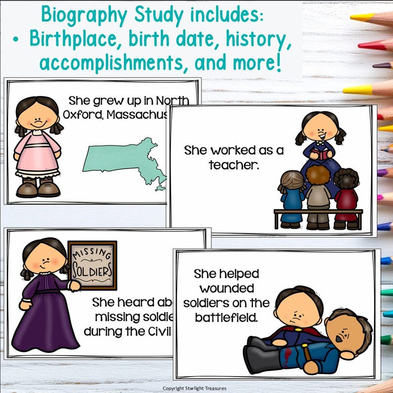 Clara Barton Mini Book for Early Readers: Women's History Month ...