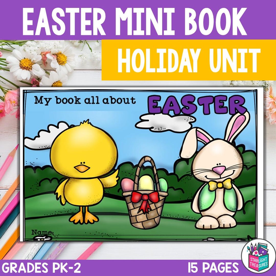 Easter Mini Book: Early Reader Activity (digital Download) - Etsy