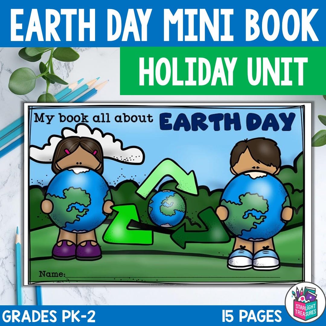 Earth Day Mini Book: Early Reader Activity (digital Download) - Etsy