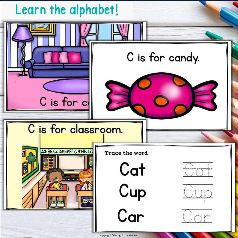 Letter C Mini Book: Alphabet Learning Activity (digital Download) - Etsy