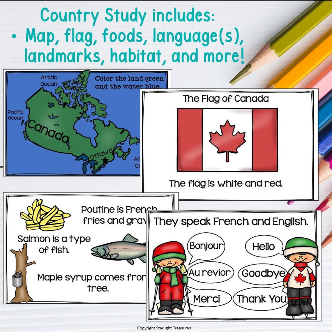 Canada Mini Book for Early Readers - A Country Study - Etsy