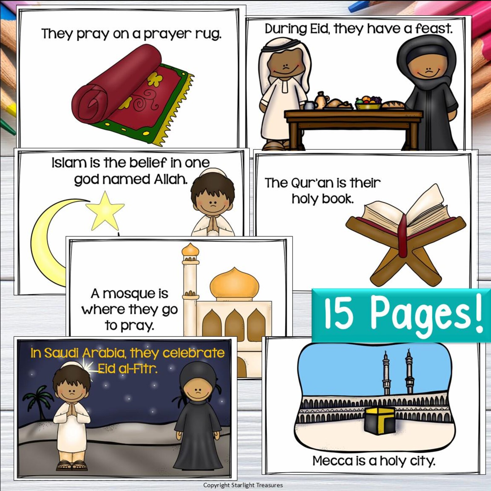 Eid Al-fitr Mini Book for Early Readers, Holiday Study, Islamic Holiday ...