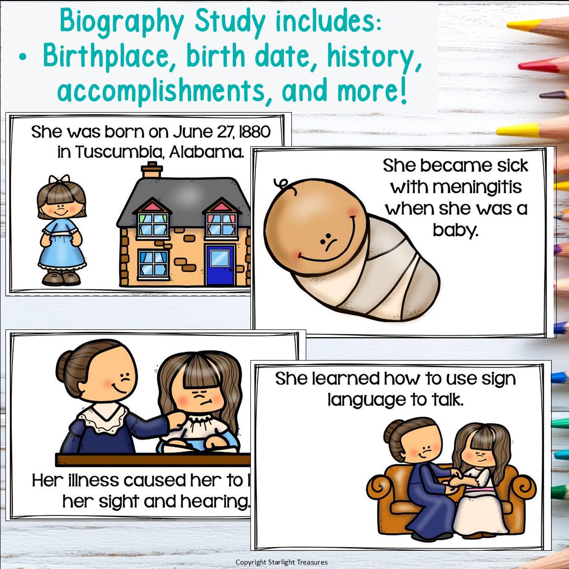 Helen Keller Mini Book for Early Readers: Women's History Month ...