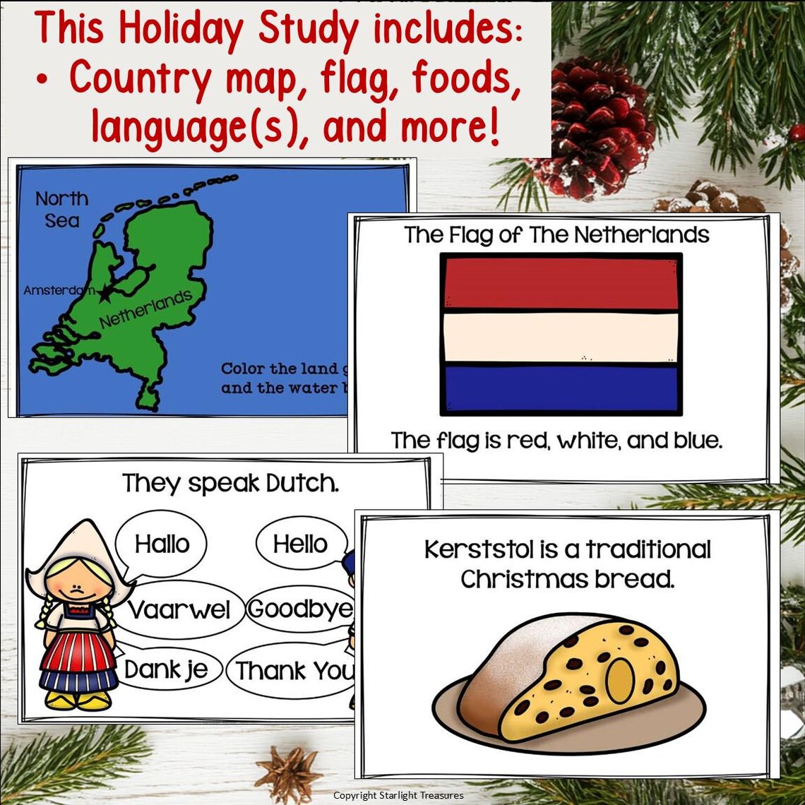 Christmas in Netherlands Mini Book: Early Reader Activities (digital ...