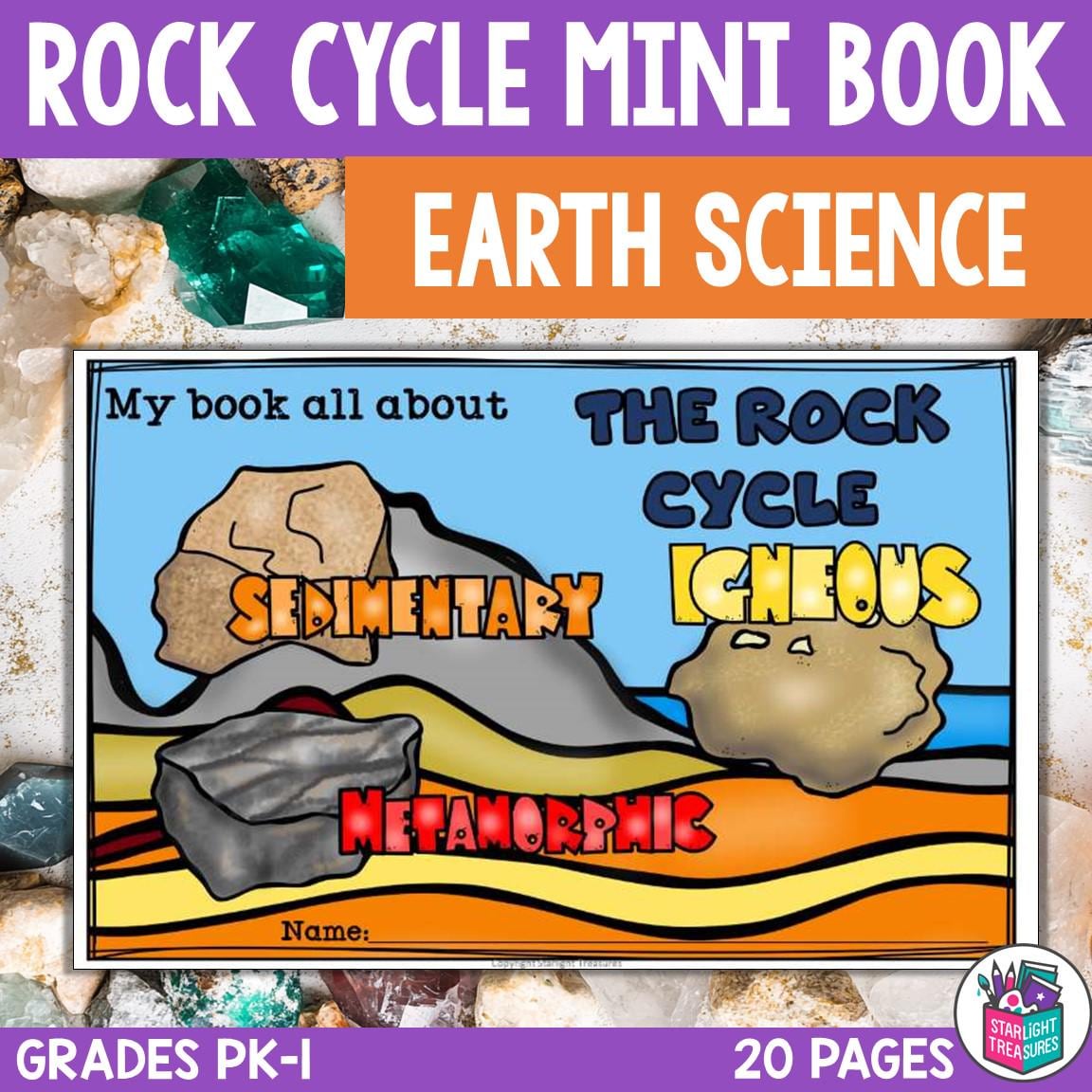 Rock Cycle Mini Book for Early Readers: Rock and Minerals - Etsy