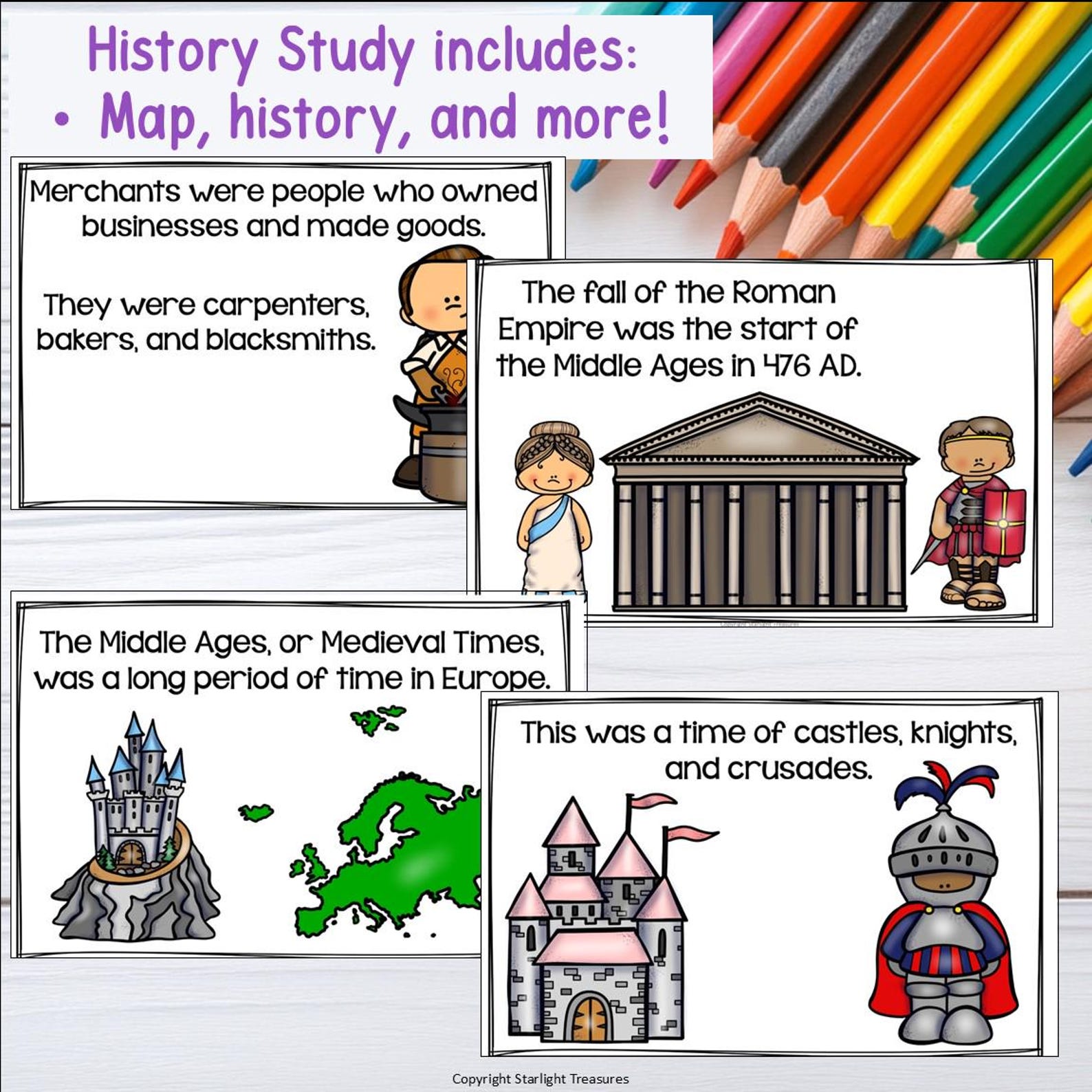 Middle Ages Mini Book for Early Readers - Medieval Times, Knights ...