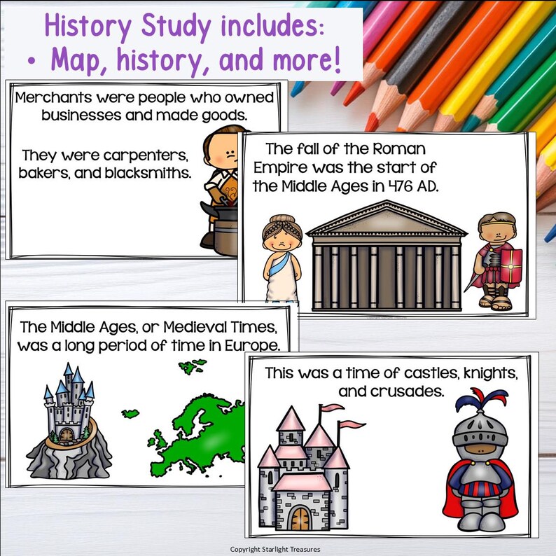 Middle Ages Mini Book for Early Readers - Medieval Times, Knights ...