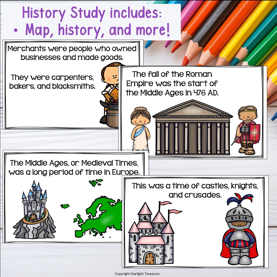 Middle Ages Mini Book for Early Readers - Medieval Times, Knights ...