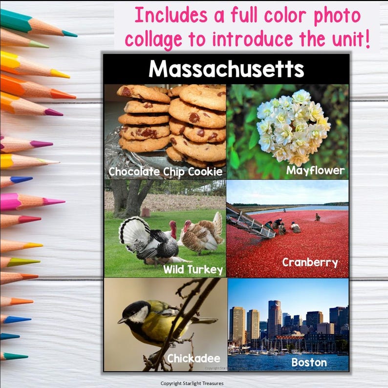 Massachusetts Mini Book for Early Readers - A State Study - Etsy