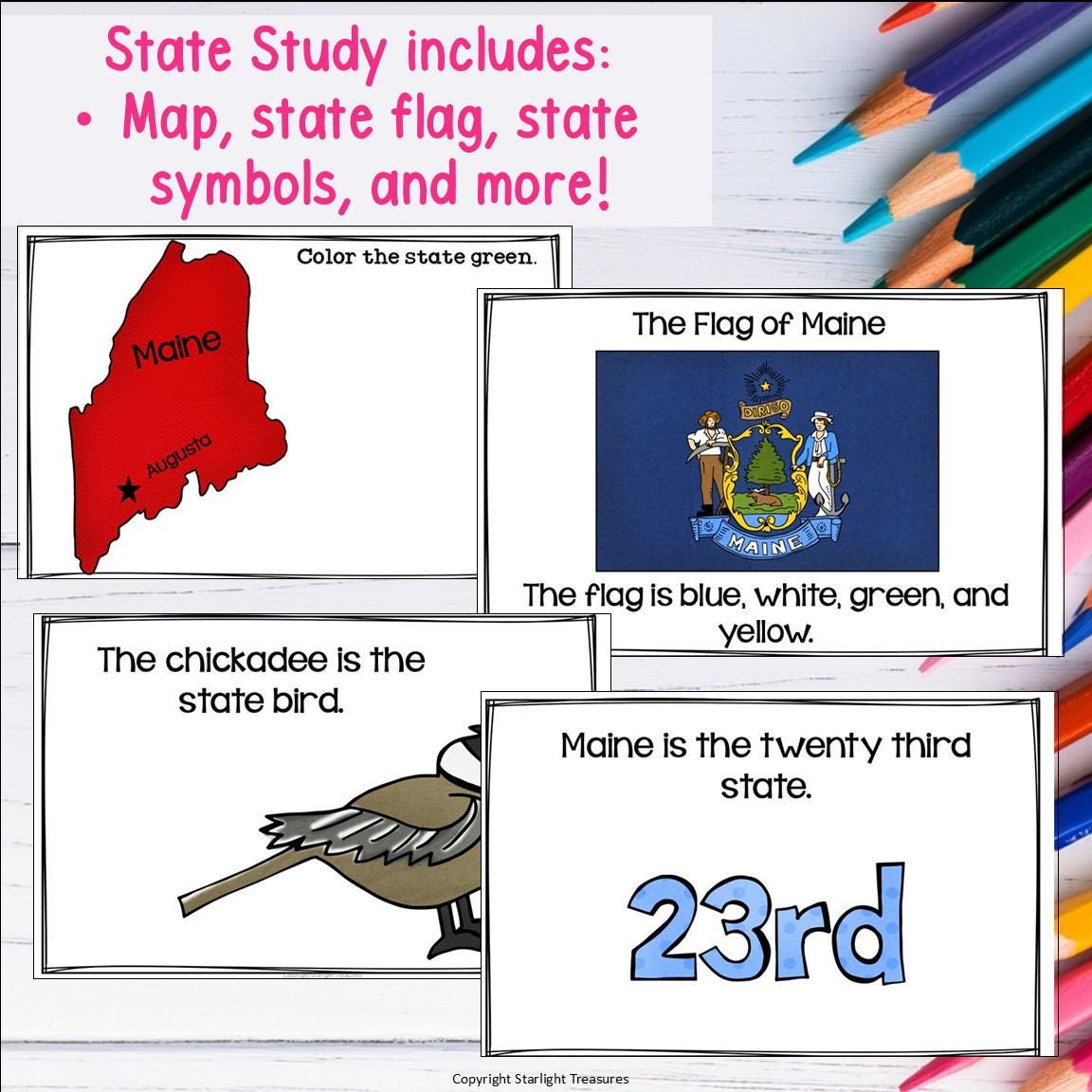 Maine Mini Book for Early Readers - A State Study - Etsy