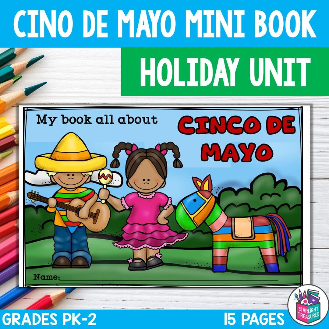 Cinco De Mayo Mini Book for Early Readers, Holiday Study, Cinco De Mayo ...