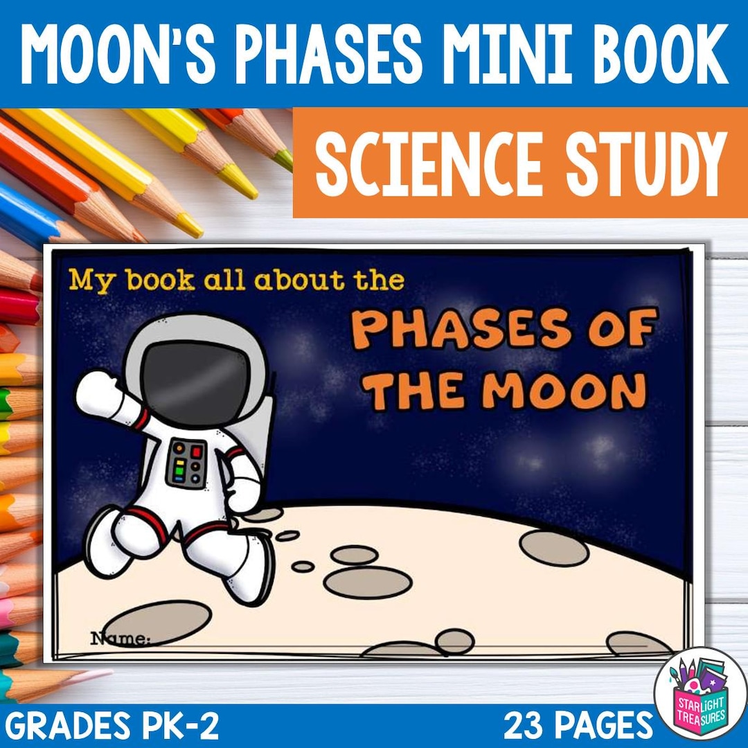 The Moon's Phases Mini Book for Early Readers: Phases of the Moon ...