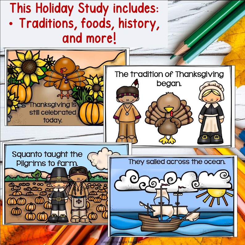 Thanksgiving Mini Book: Early Reader Activity (digital Download) - Etsy