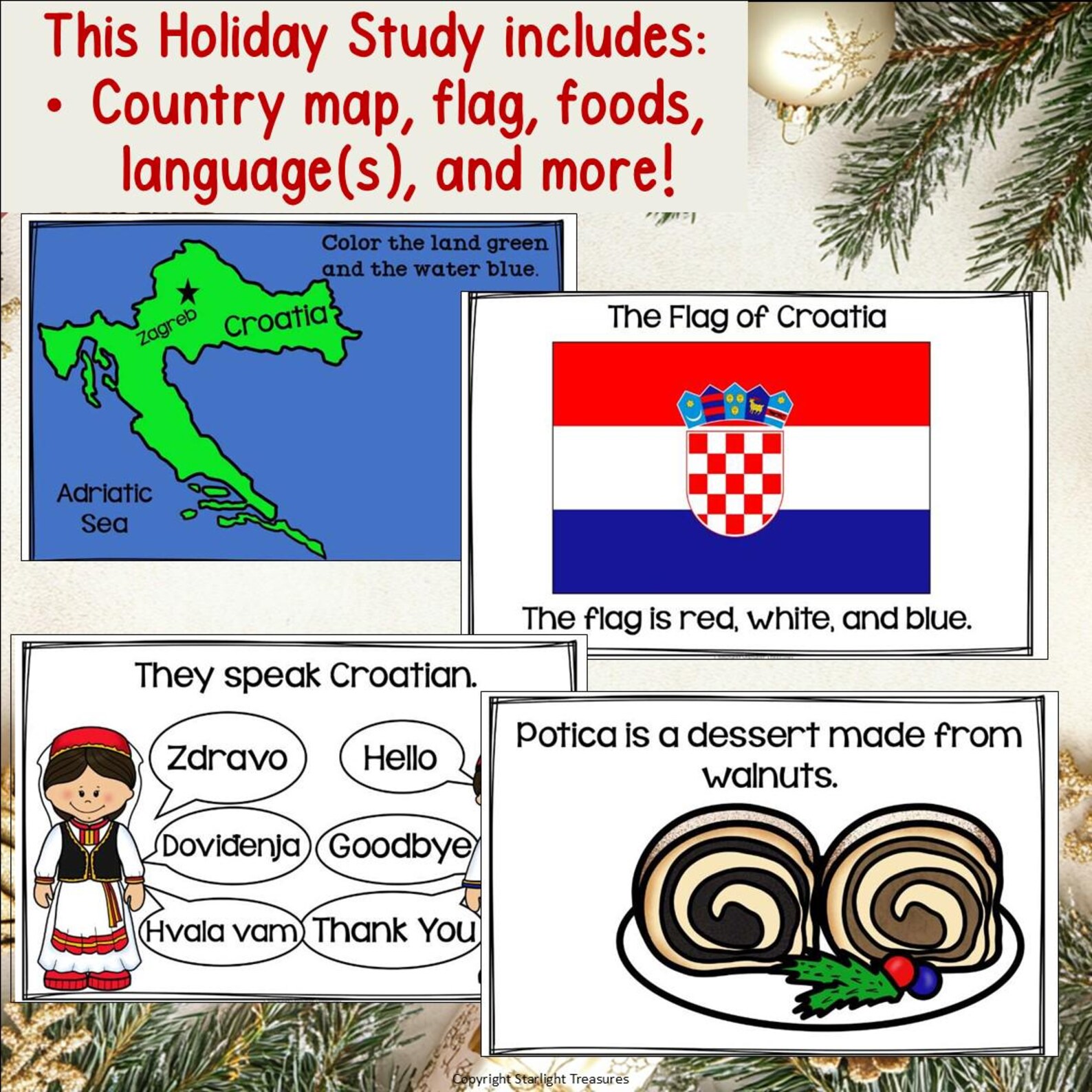 Christmas in Croatia Mini Book for Early Readers Christmas Activities ...