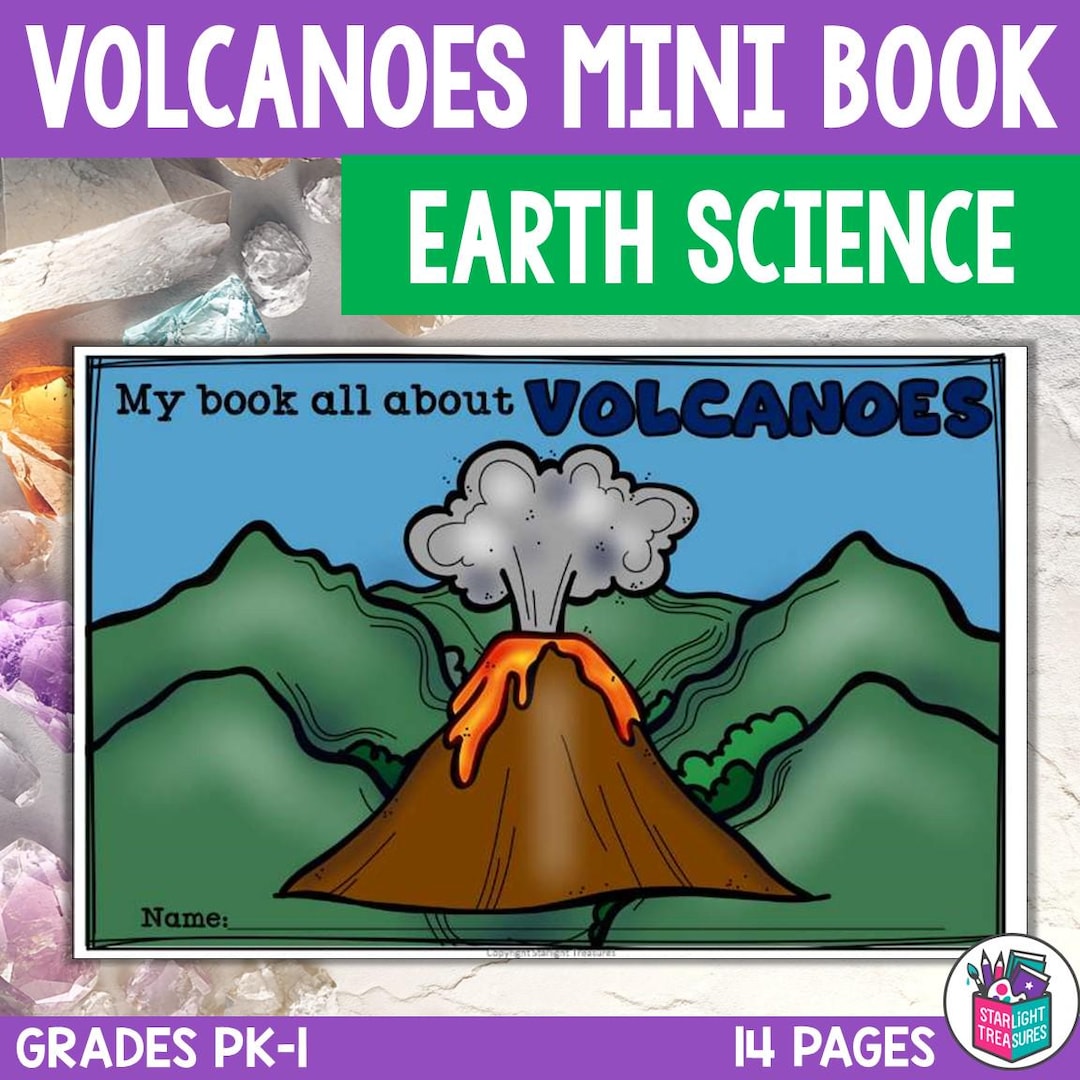 Volcanoes Mini Book for Early Readers - Etsy