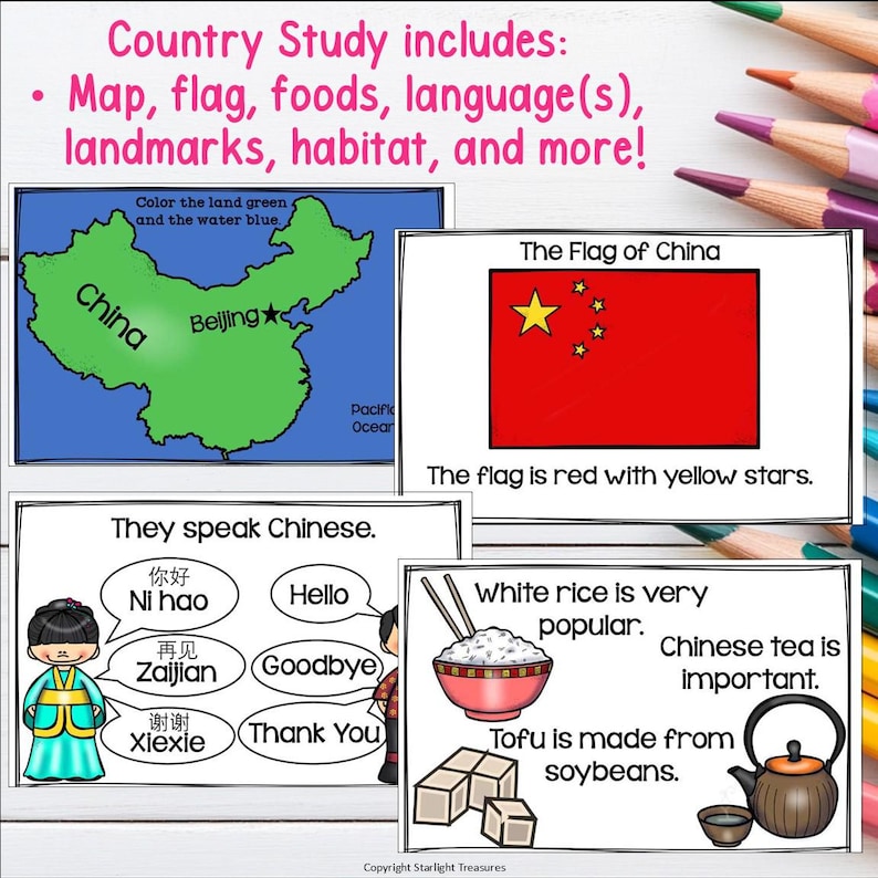 China Mini Book for Early Readers - A Country Study - Etsy