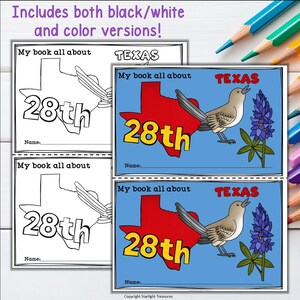 Texas Mini Book for Early Readers - A State Study - Etsy