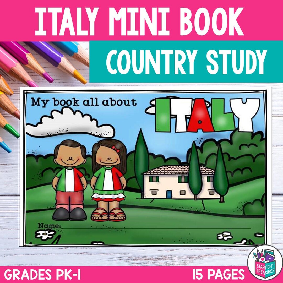 Italy Mini Book for Early Readers - A Country Study - Etsy