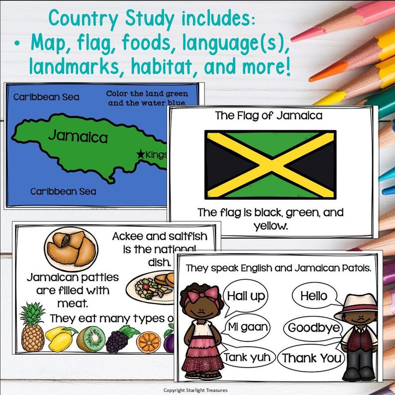 Jamaica Mini Book for Early Readers - A Country Study - Etsy
