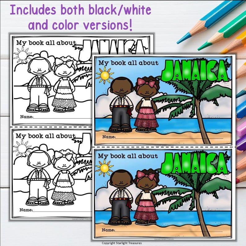 Jamaica Mini Book for Early Readers - A Country Study - Etsy