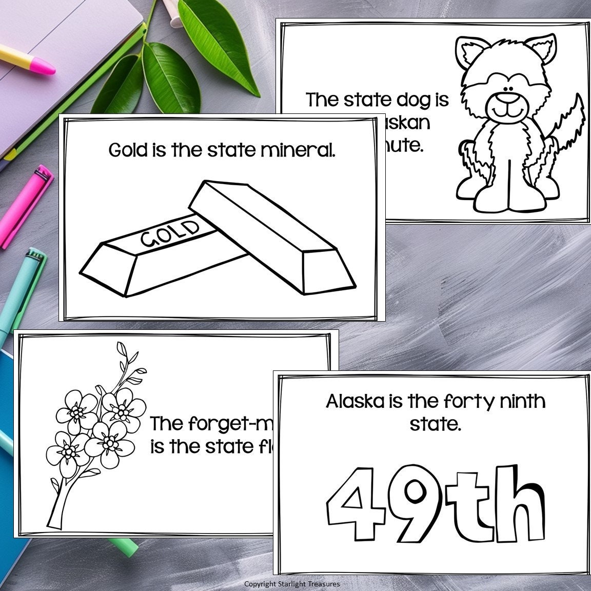Alaska Mini Book for Early Readers A State Study - Etsy