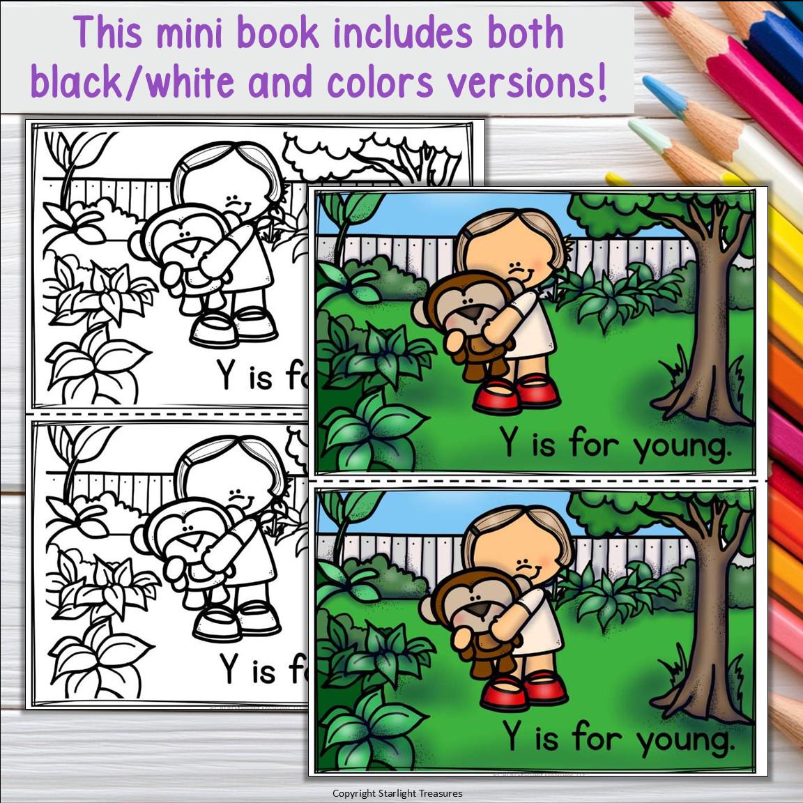 Letter Y Mini Book Alphabet Learning Activity (digital Download) - Etsy