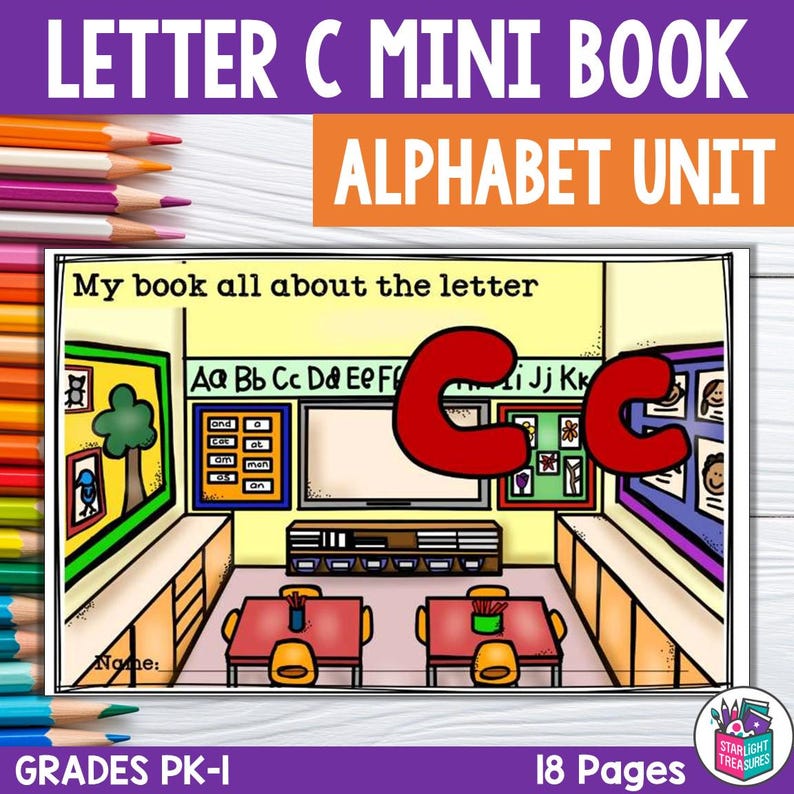 Letter C Mini Book: Alphabet Learning Activity (digital Download) - Etsy