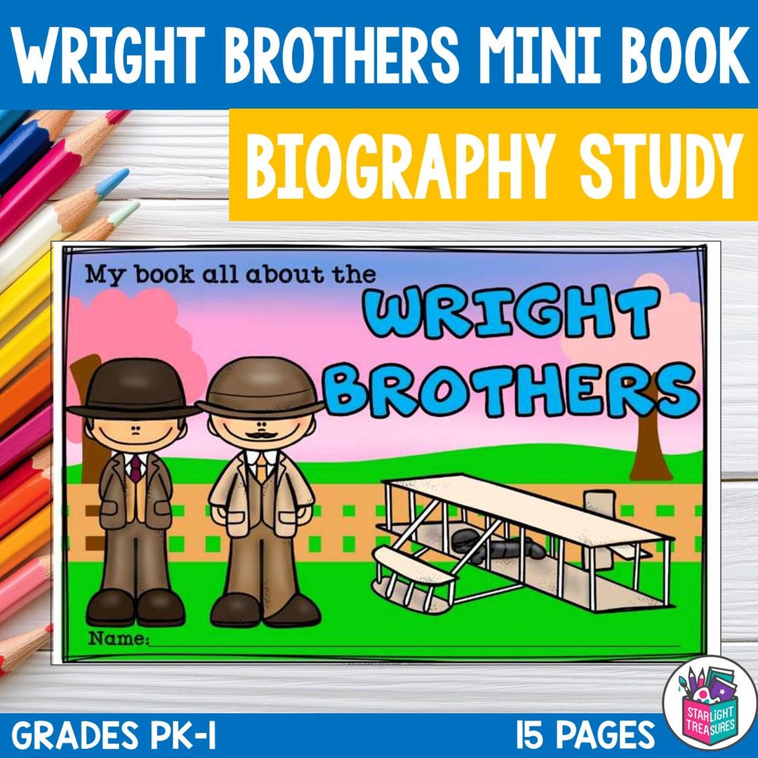 Wright Brothers Mini Book: Biography Activity for Early Readers ...
