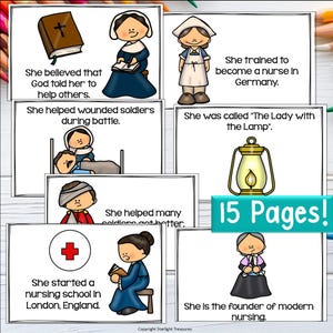 Florence Nightingale Mini Book for Early Readers: Women's History Month ...