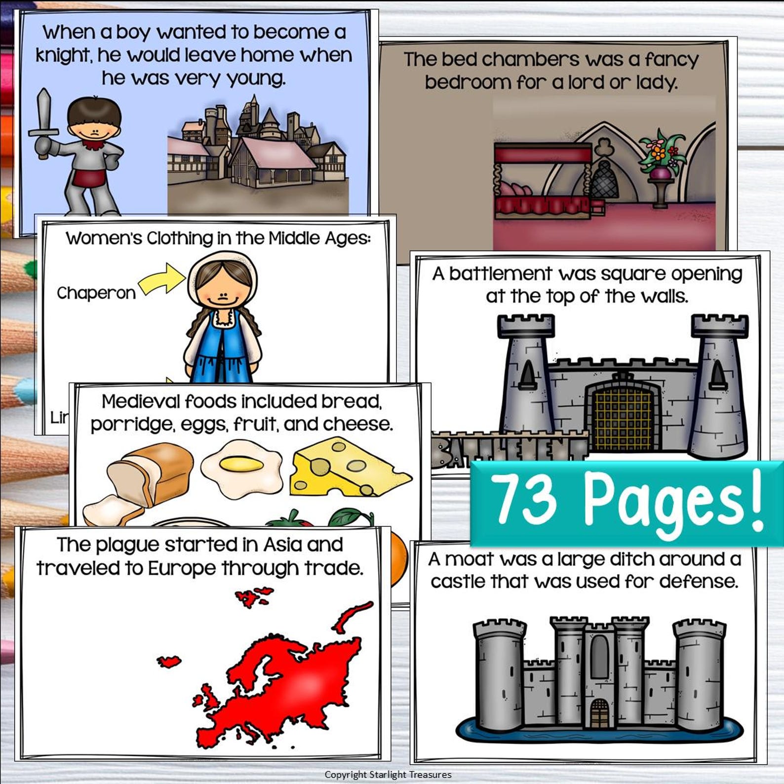 Middle Ages Mini Book for Early Readers - Medieval Times, Knights ...