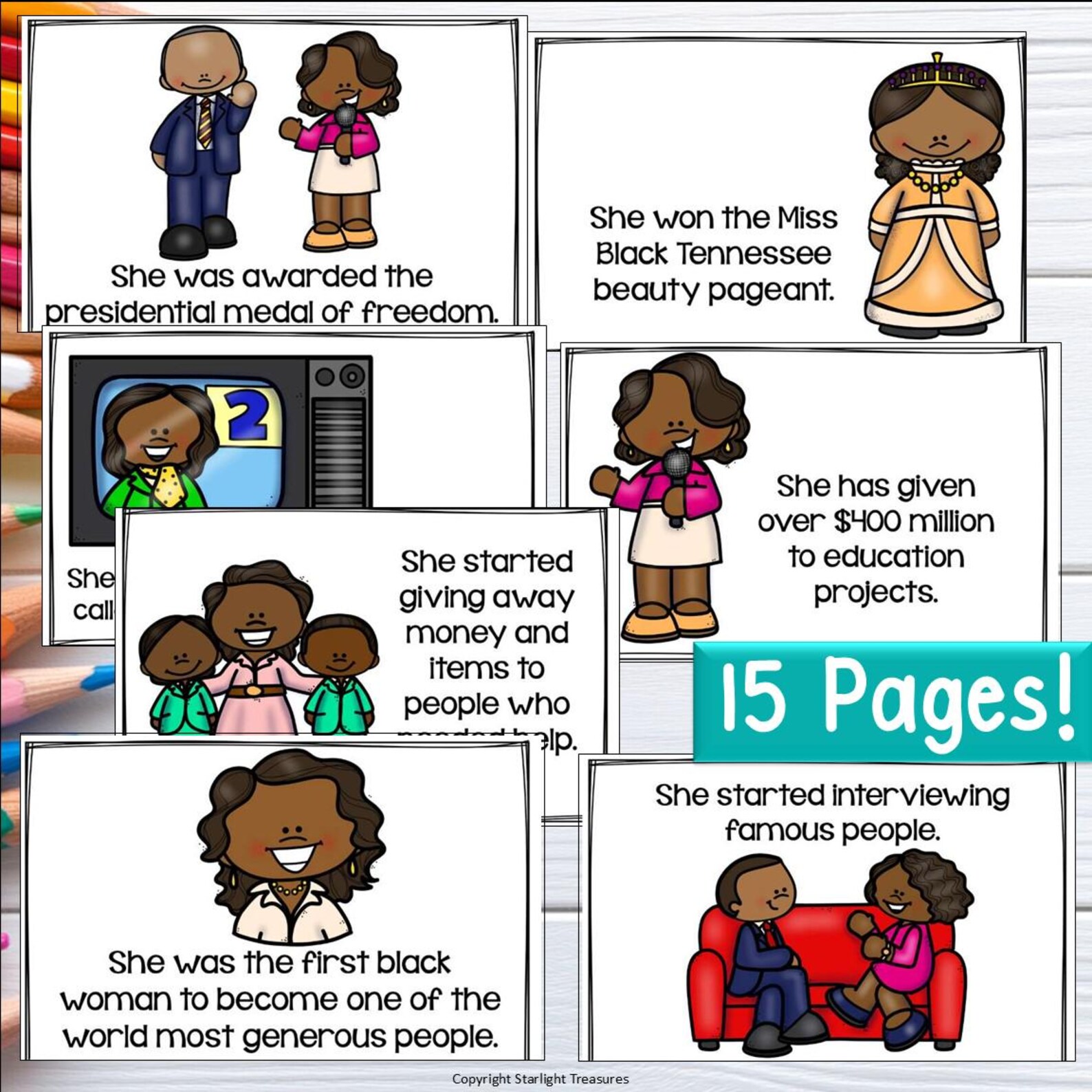 Oprah Winfrey Mini Book for Early Readers: Women's History Month ...