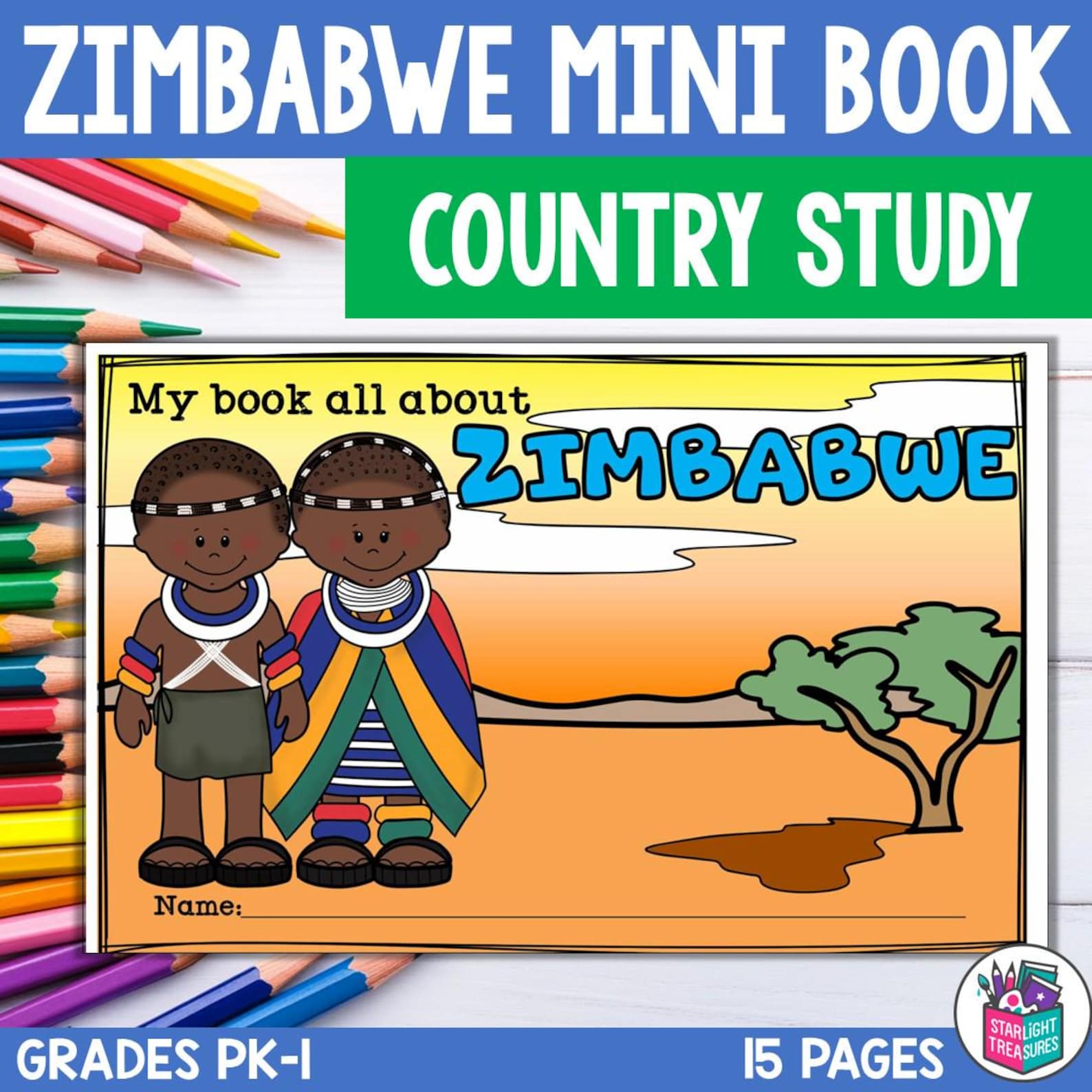 Zimbabwe Mini Book for Early Readers - A Country Study - Etsy