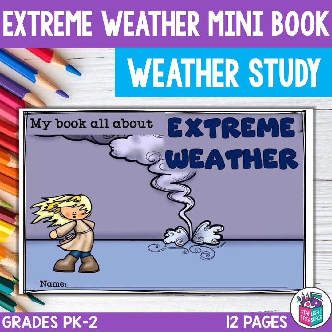 Extreme Weather Mini Book for Early Readers - Weather Activity - Etsy