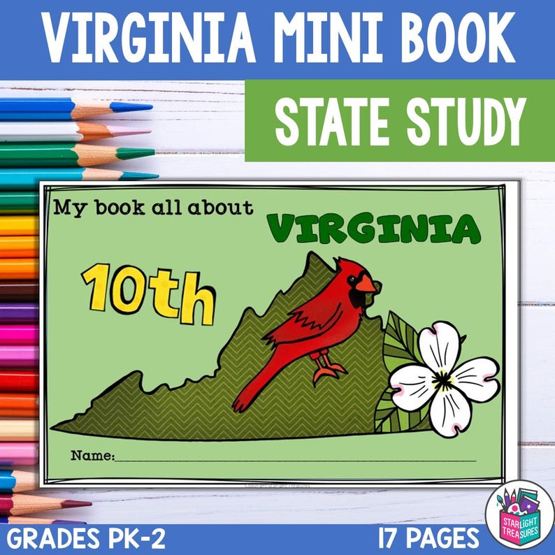 Virginia Mini Book for Early Readers - A State Study - Etsy