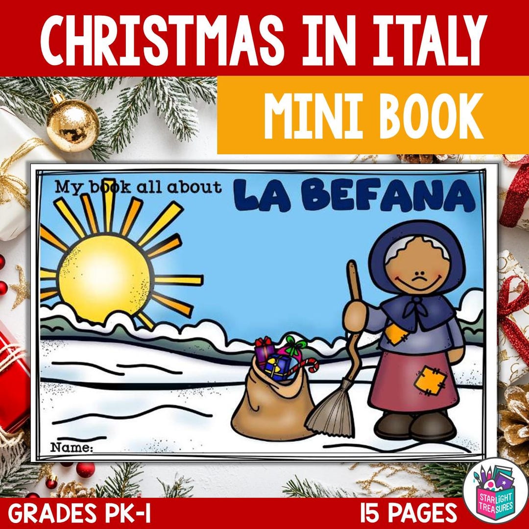 La Befana Mini Book: Christmas in Italy, Early Readers (digital ...