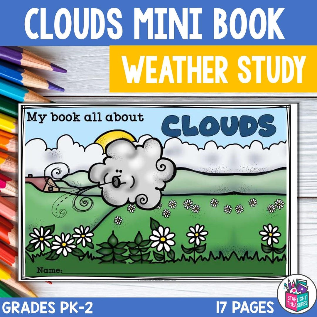 Clouds Mini Book for Early Readers - All About Clouds - Etsy