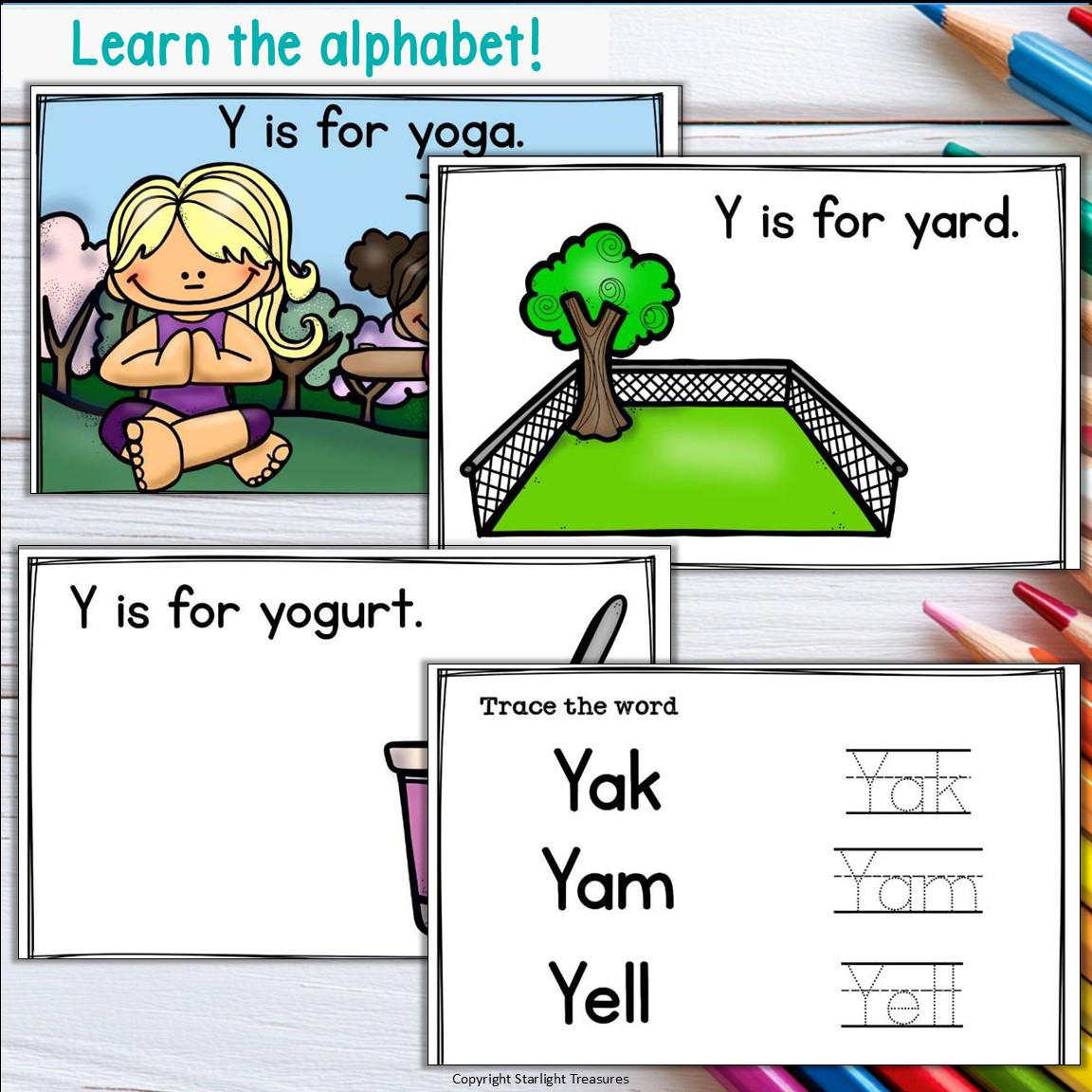 Letter Y Mini Book Alphabet Learning Activity (digital Download) - Etsy