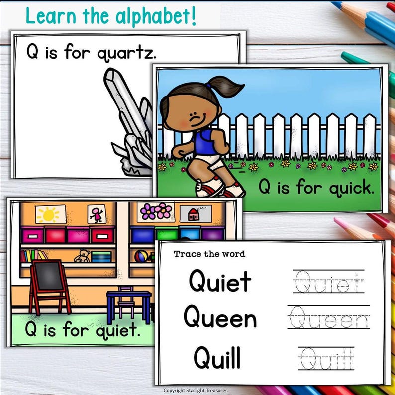 Letter Q Mini Book: Alphabet Learning Activity (digital Download) - Etsy