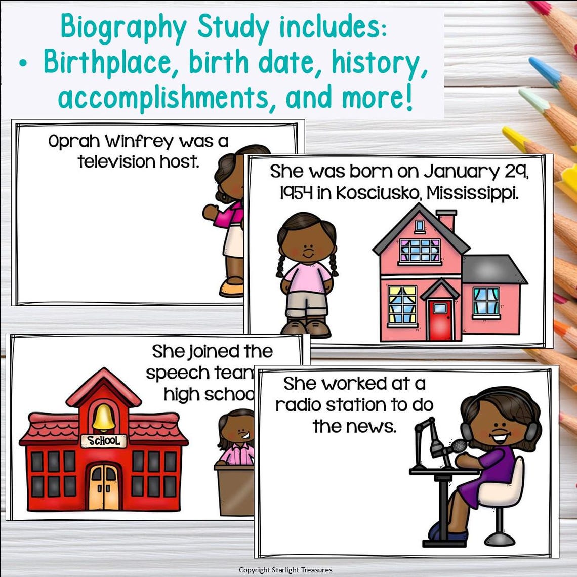 Oprah Winfrey Mini Book for Early Readers: Women's History Month ...