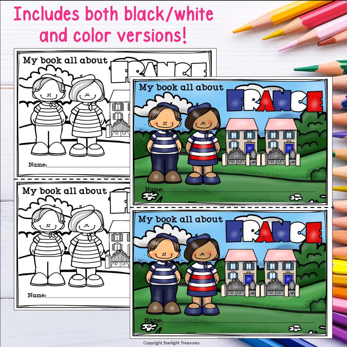 France Mini Book for Early Readers - A Country Study - Etsy