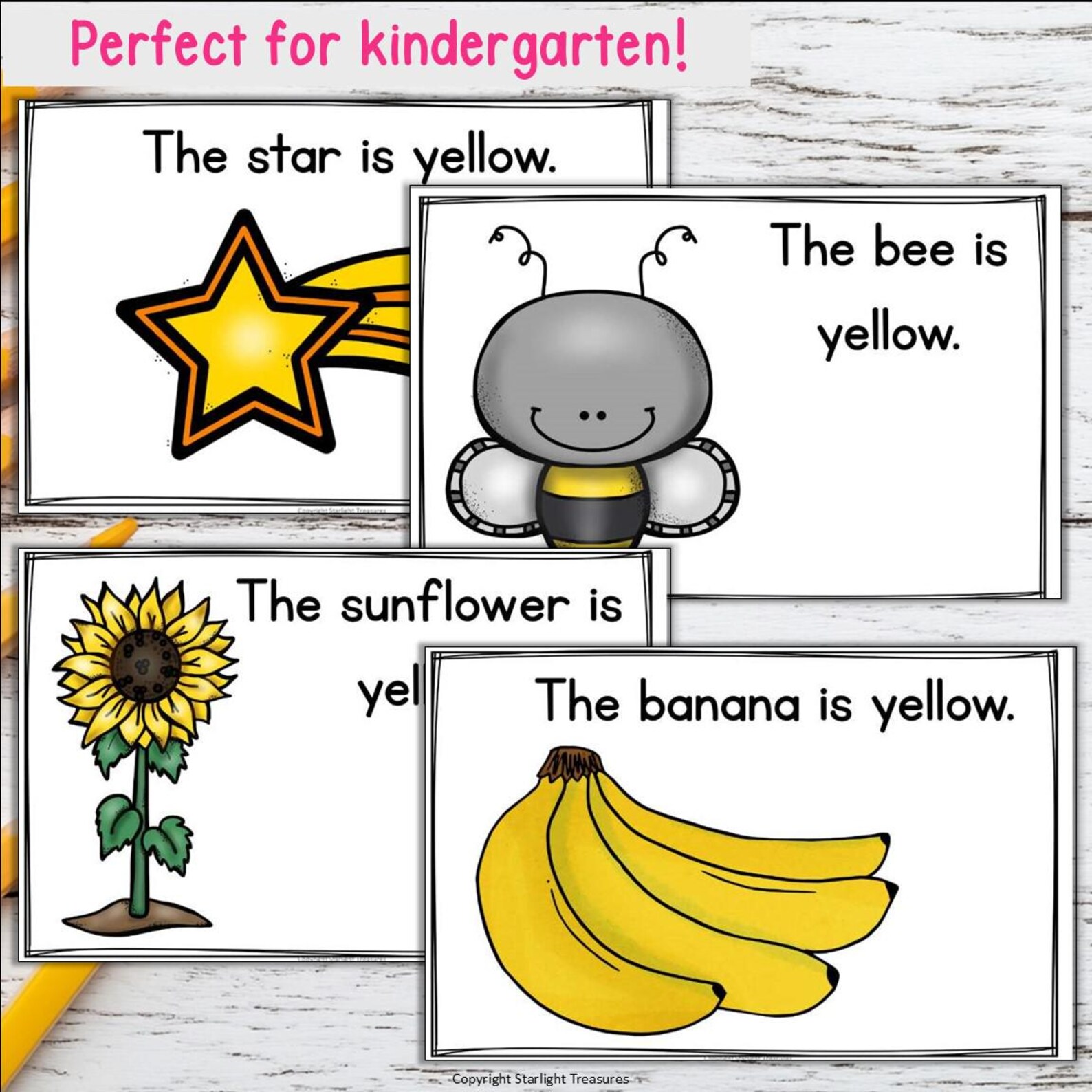 Colors of the Week: Yellow Mini Book for Early Readers - Etsy