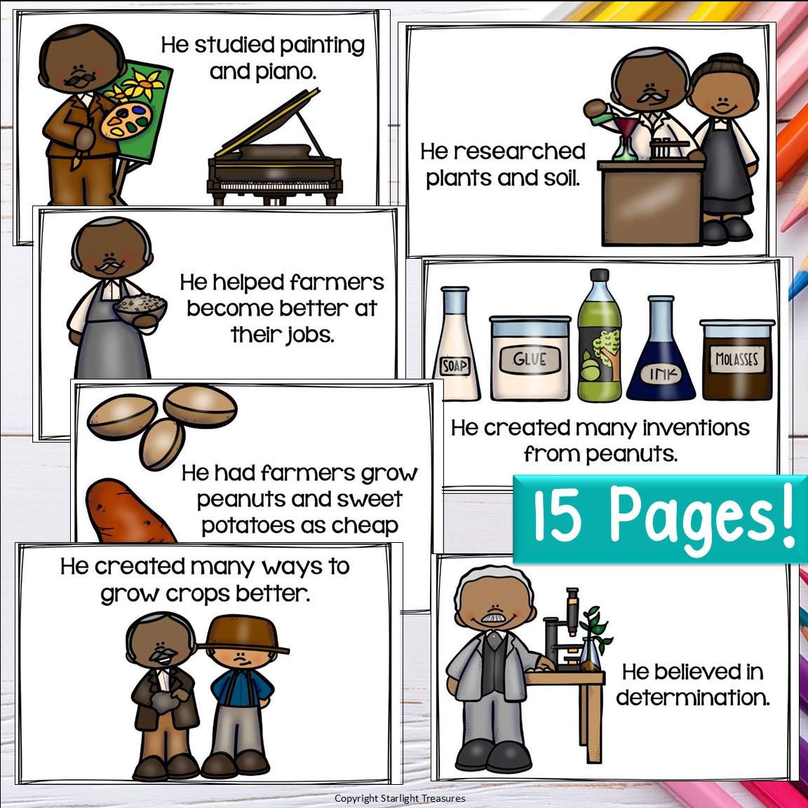 George Washington Carver Mini Book for Early Readers: Black History ...