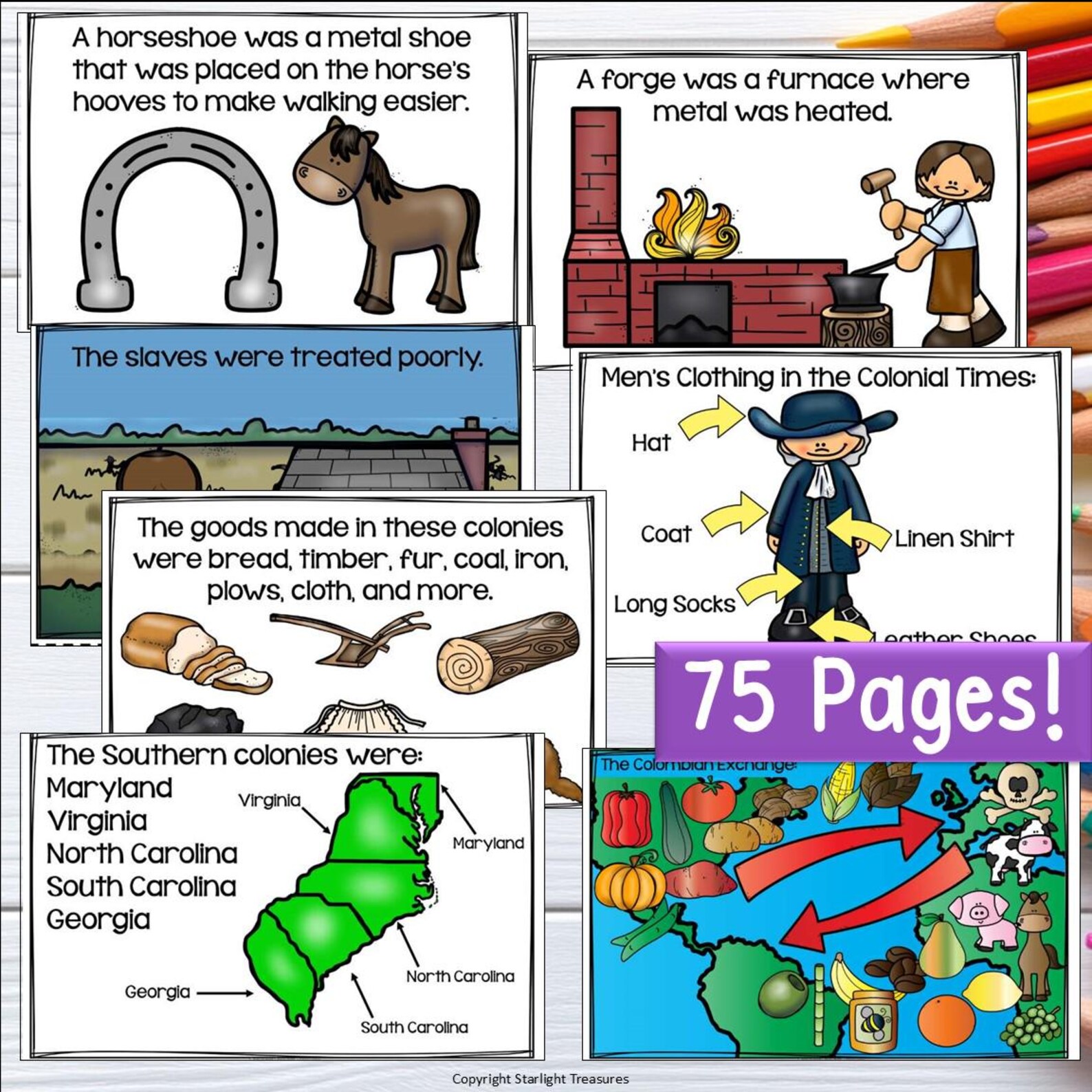 Colonial Times Mini Book for Early Readers - 13 Colonies, Colonial Jobs ...