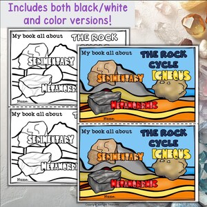 Rock Cycle Mini Book for Early Readers: Rock and Minerals - Etsy